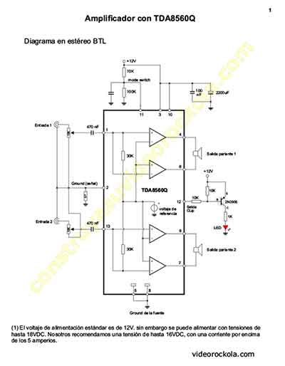 Descargar archivo PDF del Amplificador con tda8560